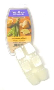 better homes & gardens 2.5oz lemongrass & ginger essential oil blend wax melts