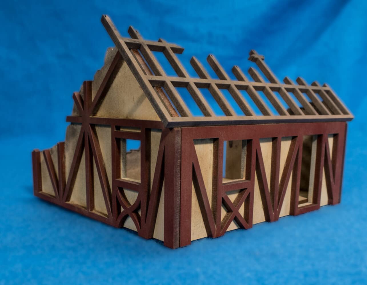 GameCraft Miniatures 28mm Small Half Timber House - 28MMDF550