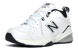 new balance men's 608 v5 casual comfort cross trainer, white/navy, 10.5 wide