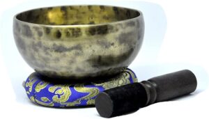 5-inch tibetan handmade singing bowl set ~ palm size, best beginner sound healer ~ mallet and cushion included handmade nepal