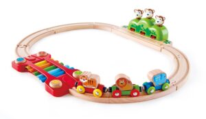 hape music and monkeys toddler railway train