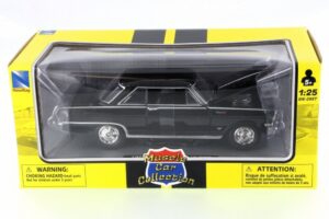 new ray 1964 chevy nova ss, black 71823b - 1/24 scale diecast model toy car