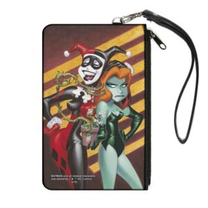 buckle-down womens buckle-down zip harley quinn poison ivy large wallet, marled quinn poison ivy, 8 x 5 us