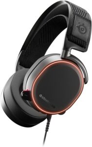 steelseries arctis pro high fidelity gaming headset - hi-res speaker drivers - dts headphone: x v2.0 surround for pc, black