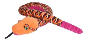 wild republic snake, tribal orange, stuffed animal, plush toy, gifts kids, 54 inches