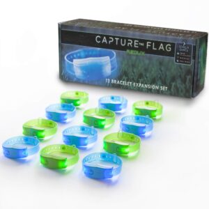 starlux games capture the flag redux – glow-in-the-dark bracelet expansion set | adds 12 players (with 12 led bracelets) | glow in the dark games | sleepover games | outdoor games for kids