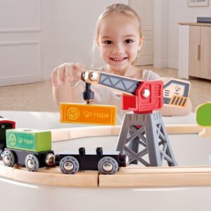 Hape Cargo Delivery Loop Train and Railway Toy Set