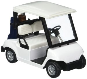 kinsfun white no decal golf cart 4½" die cast metal model pullback action toy car