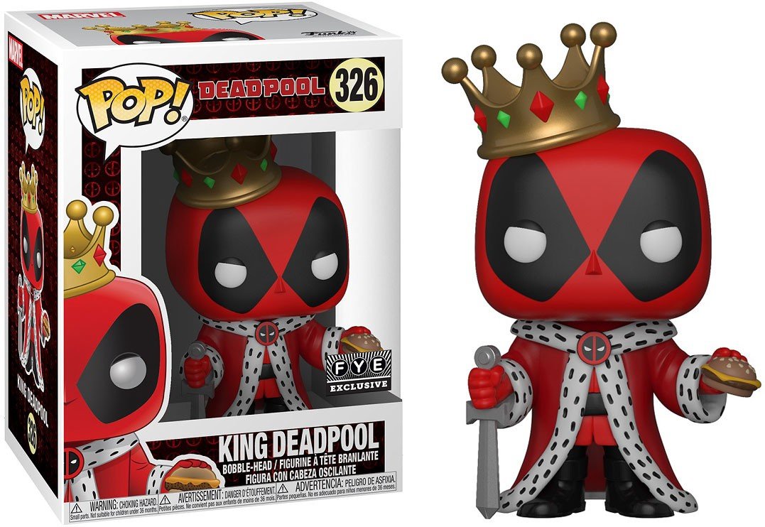 Funko Pop Marvel: King Deadpool Collectible Figure, Multicolor