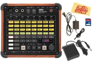 korg kr-55 pro drum machine bundle with sustain pedal, sd card, and austin bazaar polishing cloth