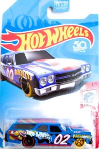 hot wheels 2018 hw daredevils '70 chevelle ss wagon, blue