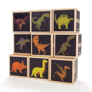 uncle goose dinosaur blocks - made in the usa