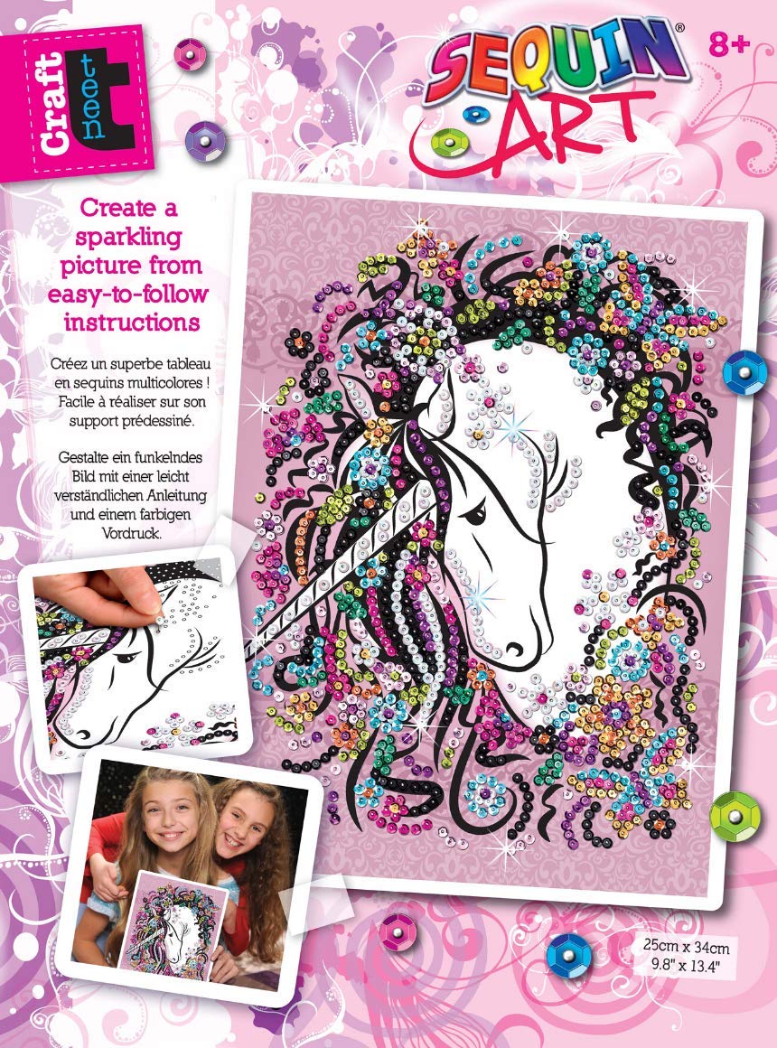 Sequin Art Craft Teen Unicorn Sparkling Arts and Crafts Kit, Multicolor