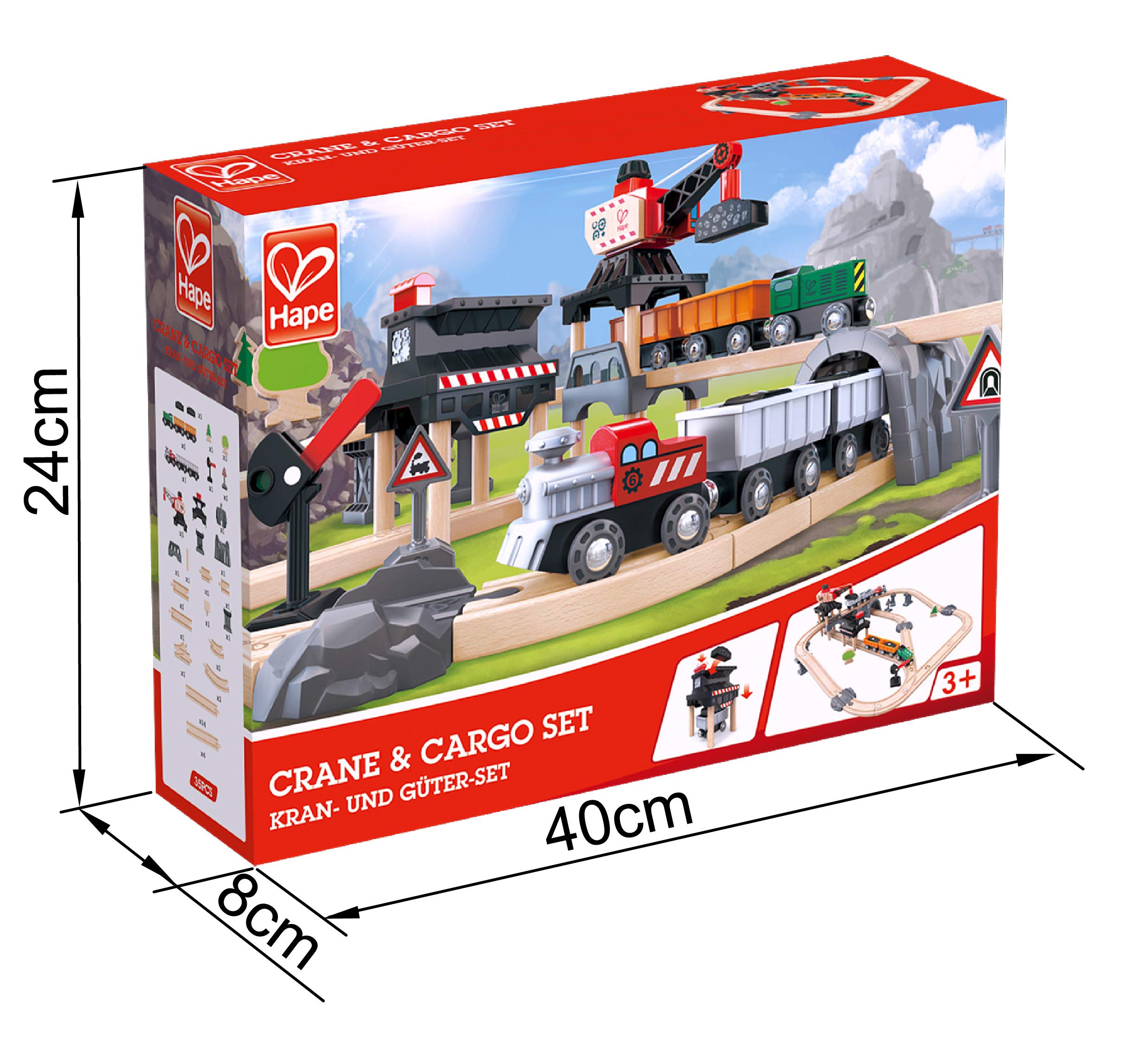 Hape Cargo Delivery Loop Train and Railway Toy Set