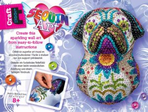 sequin art 3d sugar pug sparkling arts and crafts kit