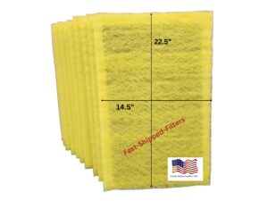 fast-shipped-filters 10 pack replacement filter pads compatible with ar air cleaner 16x25 refill yellow