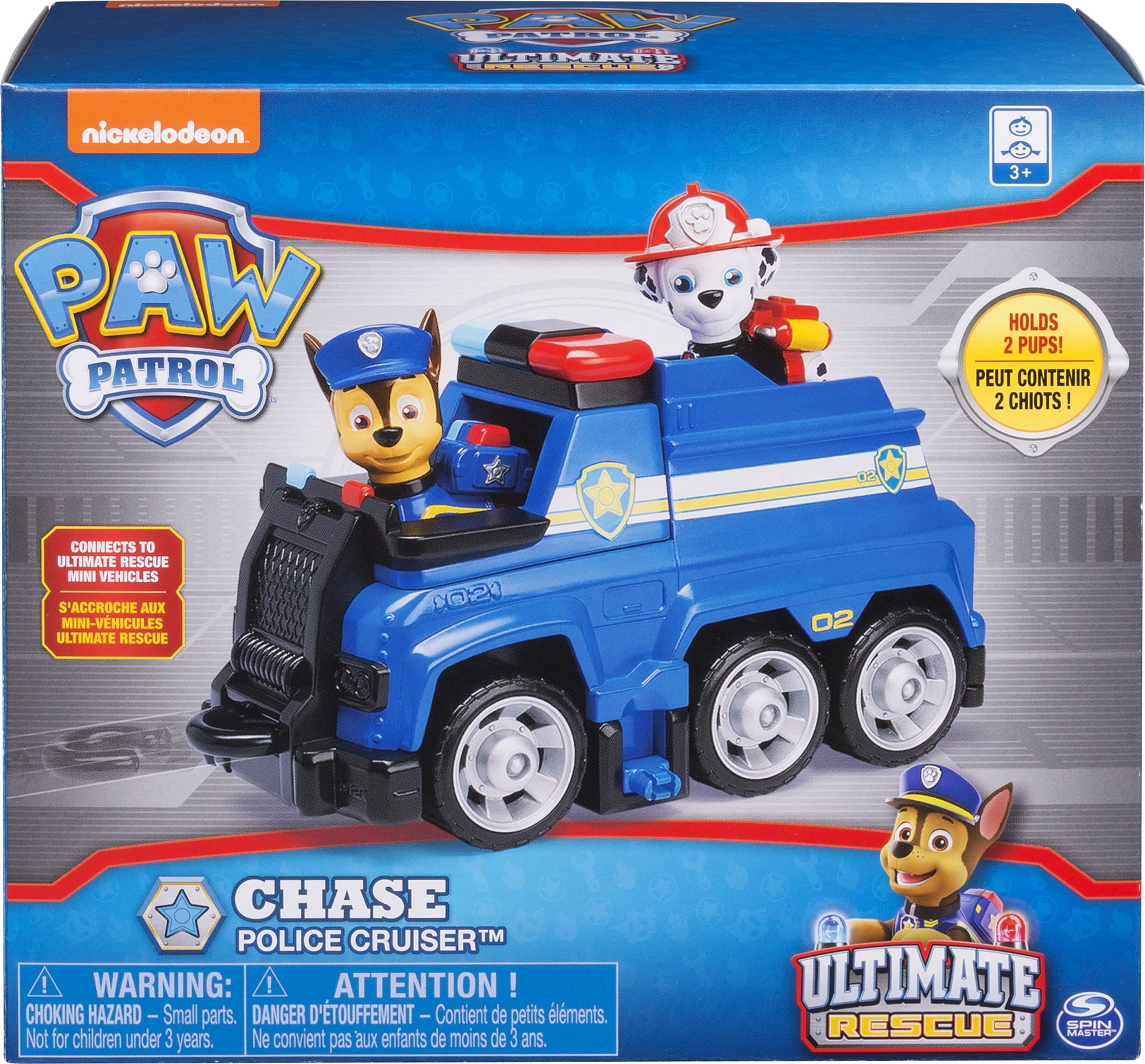 Paw Patrol 6045905 Chase’s Ultimate Rescue Police Cruiser with Lifting Seat and Fold Out Barricade