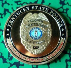 kentucky state police challenge art coin