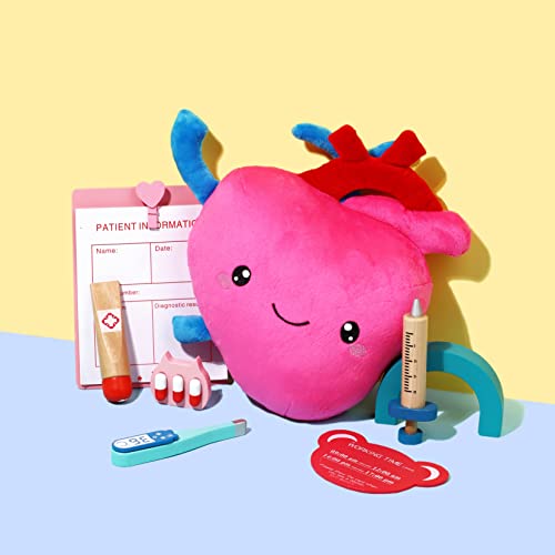 nerdbugs Heart Plush - I Aorta to Tell You How Much I Love You!- Adorable, Cute and Funny Cardiology Heart Plush/ Health Educational Gift/ Heart Surgery Gift/ Heart attack gift