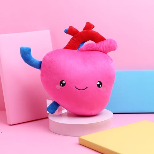 nerdbugs Heart Plush - I Aorta to Tell You How Much I Love You!- Adorable, Cute and Funny Cardiology Heart Plush/ Health Educational Gift/ Heart Surgery Gift/ Heart attack gift