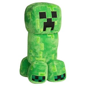 jinx minecraft grand adventure creeper plush stuffed toy, green, 16"