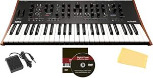 korg prologue 8 polyphonic analogue synthesizer bundle with sustain pedal and austin bazaar polishing cloth