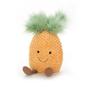 jellycat amuseables pineapple stuffed toy, medium 11 inches | fruit plush | fun gift idea