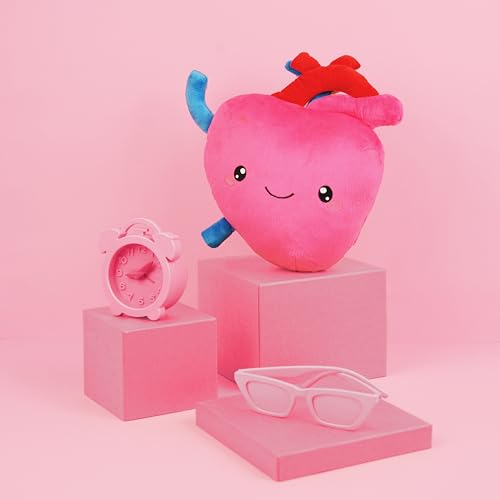 nerdbugs Heart Plush - I Aorta to Tell You How Much I Love You!- Adorable, Cute and Funny Cardiology Heart Plush/ Health Educational Gift/ Heart Surgery Gift/ Heart attack gift