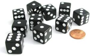 100 pack 16mm 100 dice