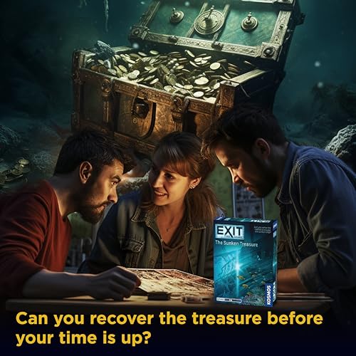 The Sunken Treasure | Exit: The Game - A Kosmos| Family-Friendly, Card-Based At-Home Escape Room Experience for 1 To 4 Players, Ages 10+