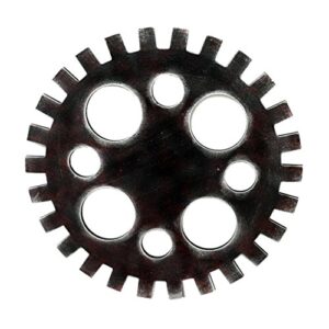 homyl 40cm antique industrial wooden round steampunk gear wall hanging for home garden coffee shop bar pub art decor - 3#