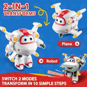 Super Wings Transformer Toys 5" Action Figure Supercharged Tobot Astro, 2 in 1 Rescue Bots Transforming Airplane Robot Toys, Educational Toys for Boys and Girls Age 3+, Gifts for Preschool Kids, Astro