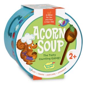 peaceable kingdom acorn soup game - educational games for toddlers, includes instructions and parent guide - 2 year old and up