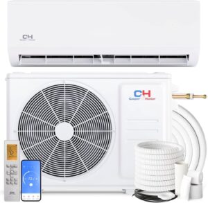 cooper & hunter olivia series, 36,000 btu, 230v, 18.00 seer2, single zone mini split ac/heating ductless inverter system, including installation kit