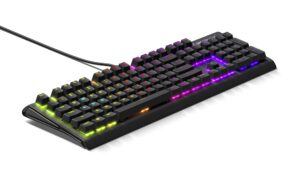 steelseries apex m750 rgb mechanical gaming keyboard - aluminum frame - rgb led backlit - linear & quiet switch - discord notifications (renewed)