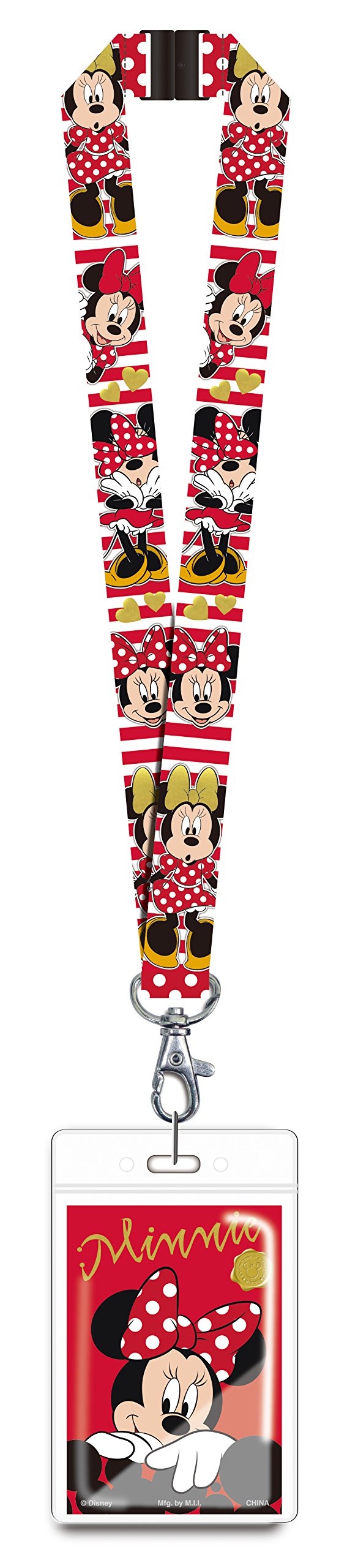 Disney 85928 Minnie Mouse Red Lanyard Novelty and Amusement Toys, Multi-Colored, 3"