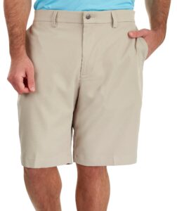 pro spin 3.0 performance 10" golf shorts with active waistband (size 30 - 44 big & tall), plaza taupe, 38