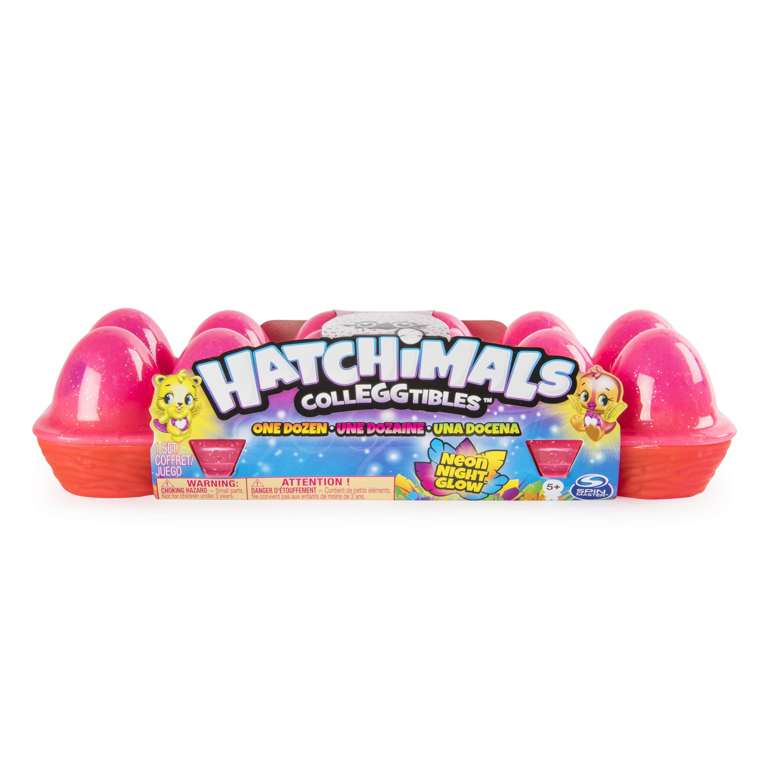 Hatchimals CollEGGtibles, Neon Nightglow 12 Pack Egg Carton with Season 4 CollEGGtibles, for Ages 5 and Up, Amazon Exclusive