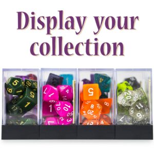 Wiz Dice Blood Lust Set of 7 Polyhedral Dice, Translucent Dark Crimson Red Tabletop RPG Dice with Clear Display Box