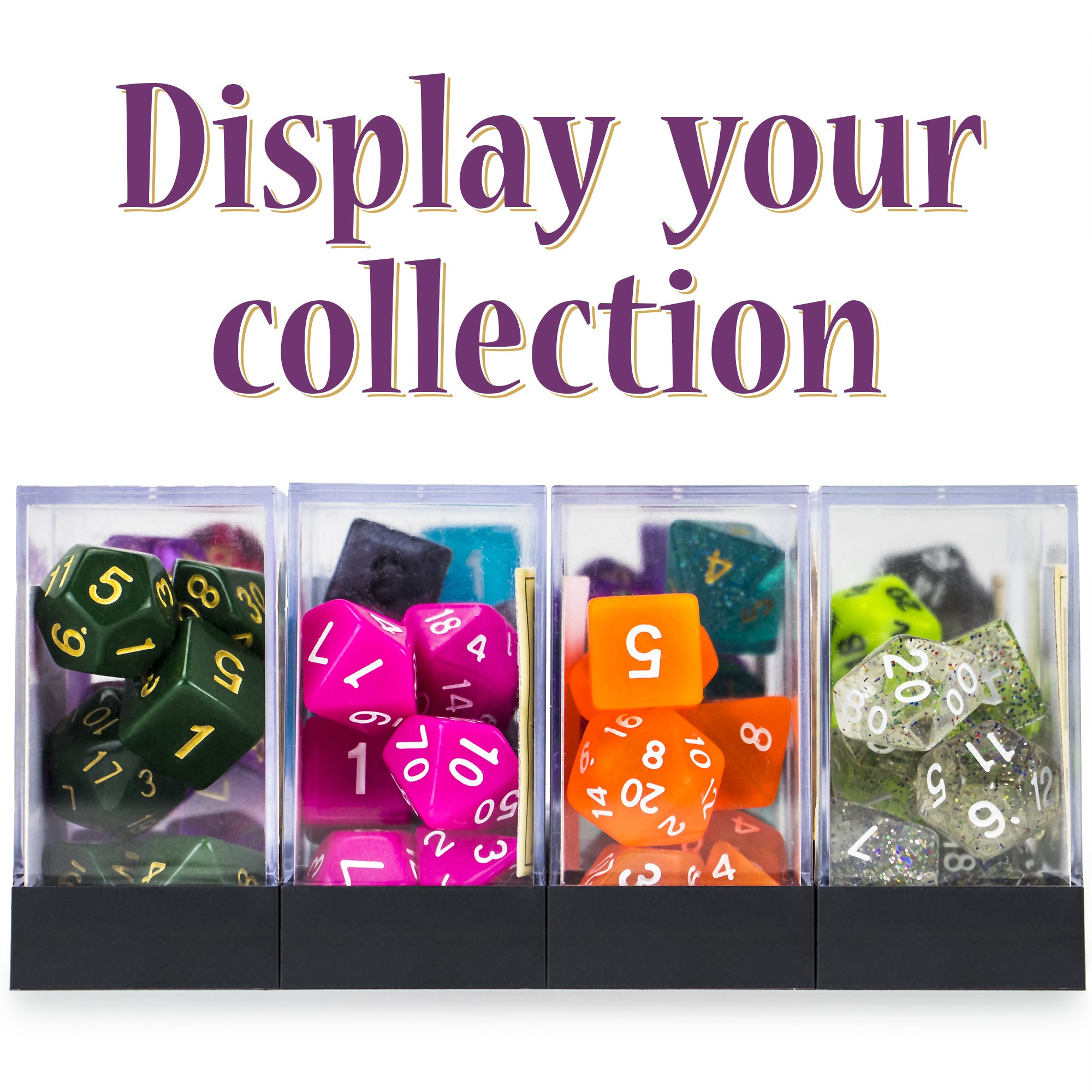 Wiz Dice Blood Lust Set of 7 Polyhedral Dice, Translucent Dark Crimson Red Tabletop RPG Dice with Clear Display Box