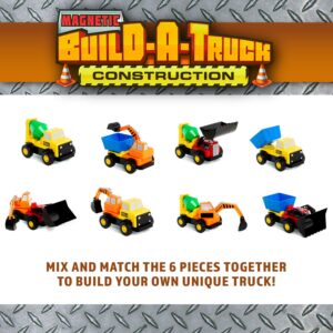 Magnetic Build-A-Truck Construction Magnetic Toy Play Set, 5 Pieces