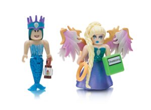 roblox celebrity collection - neverland lagoon: crown collector + royale high school: enchantress two figure bundle [includes 2 exclusive virtual items]