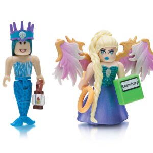 Roblox Celebrity Collection - Neverland Lagoon: Crown Collector + Royale High School: Enchantress Two Figure Bundle [Includes 2 Exclusive Virtual Items]