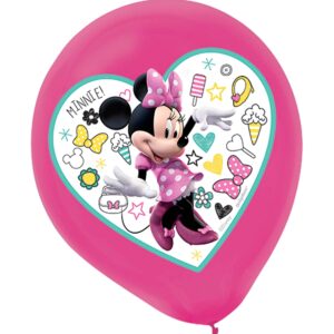 amscan - minnie mouse helpers latex balloons (5 ) - pack of 5