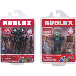 Roblox Action Collection - Monster Islands: Malgorok'Zyth + Fantastic Frontier: Croc Two Figure Bundle [Includes 2 Exclusive Virtual Items]