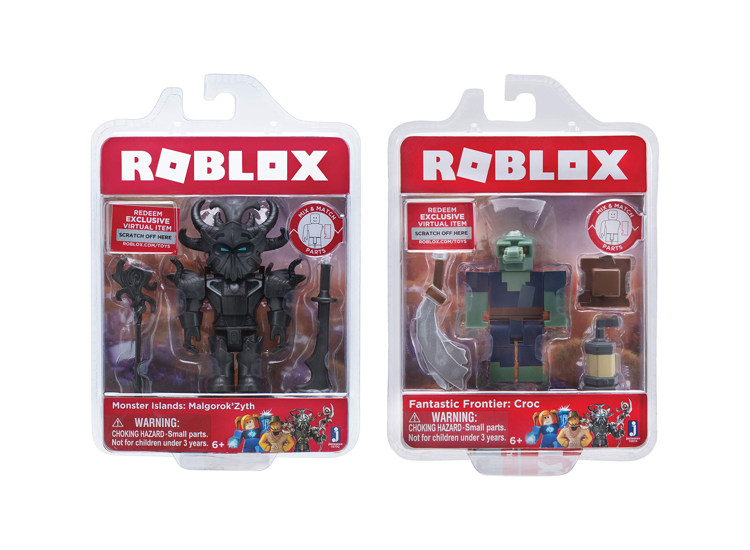 Roblox Action Collection - Monster Islands: Malgorok'Zyth + Fantastic Frontier: Croc Two Figure Bundle [Includes 2 Exclusive Virtual Items]