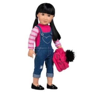 adora amazon exclusive amazing girls doll - 18” girl doll in fashionable and elegant outfit, birthday gift for ages 3+ - cool cat zoe