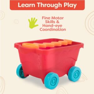 B. toys- Wavy-Wagon- Red- Water Play- Travel Beach Buggy- 11 Funky Sand Toys – Phthalates and BPA Free – 18 months +