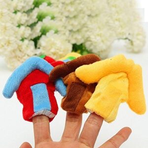 iMagitek Story Telling Time Finger Puppets, The Three Little Pigs Animal Finger Puppet Toy Educational Toys Fairy Tale Toy Plush Puppet Storytelling Doll