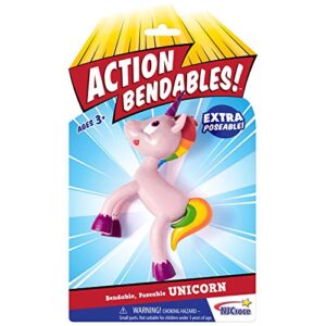 nj croce bendables unicorn action figure, 4"